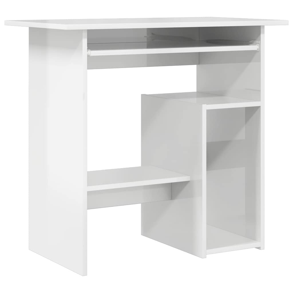 Bureau contreplaqué blanc brillant 80x45x74 cm | Leroy Merlin