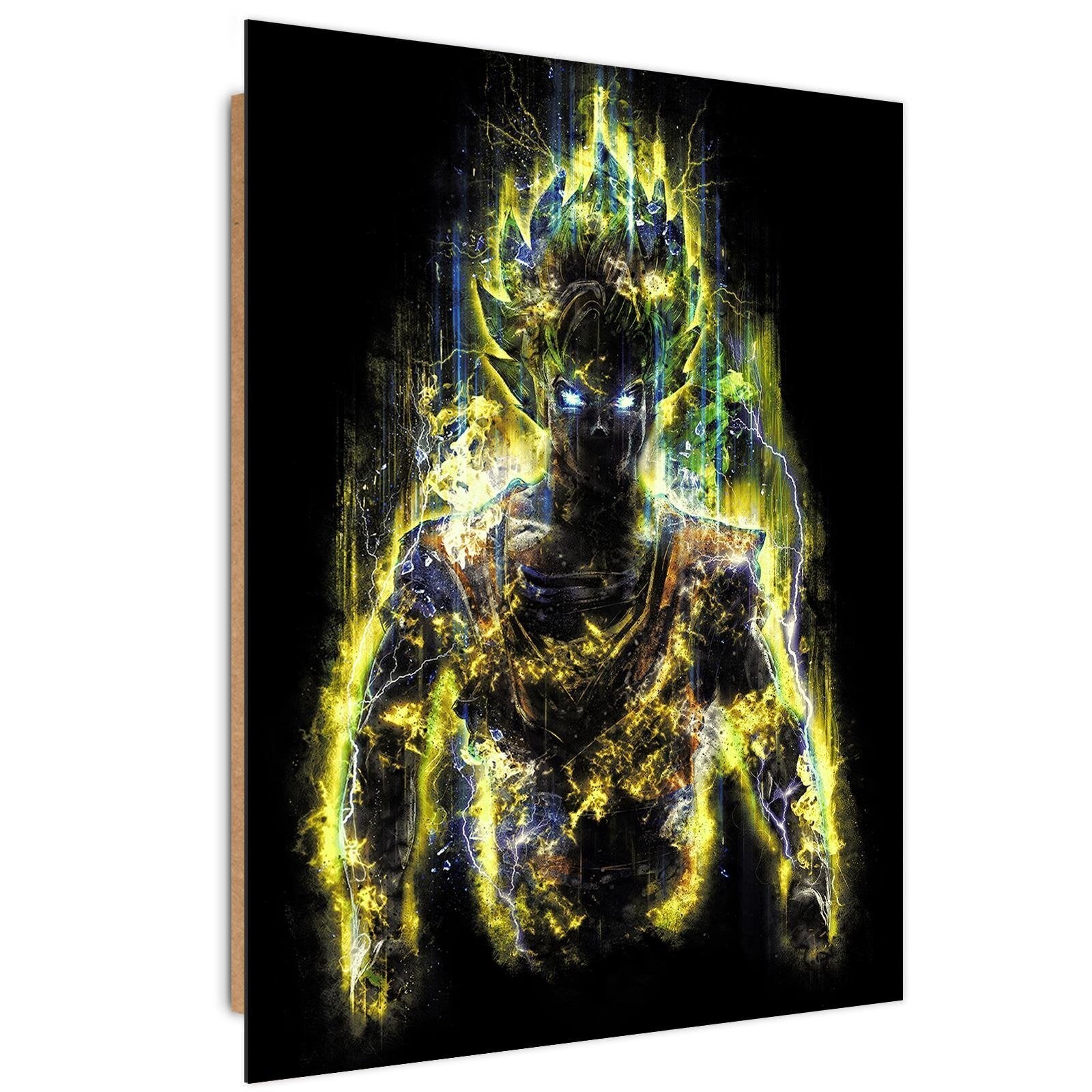 Tableau bois Dragon Ball Super Saiyan Son Goku III - 60 x 90 cm | Leroy ...