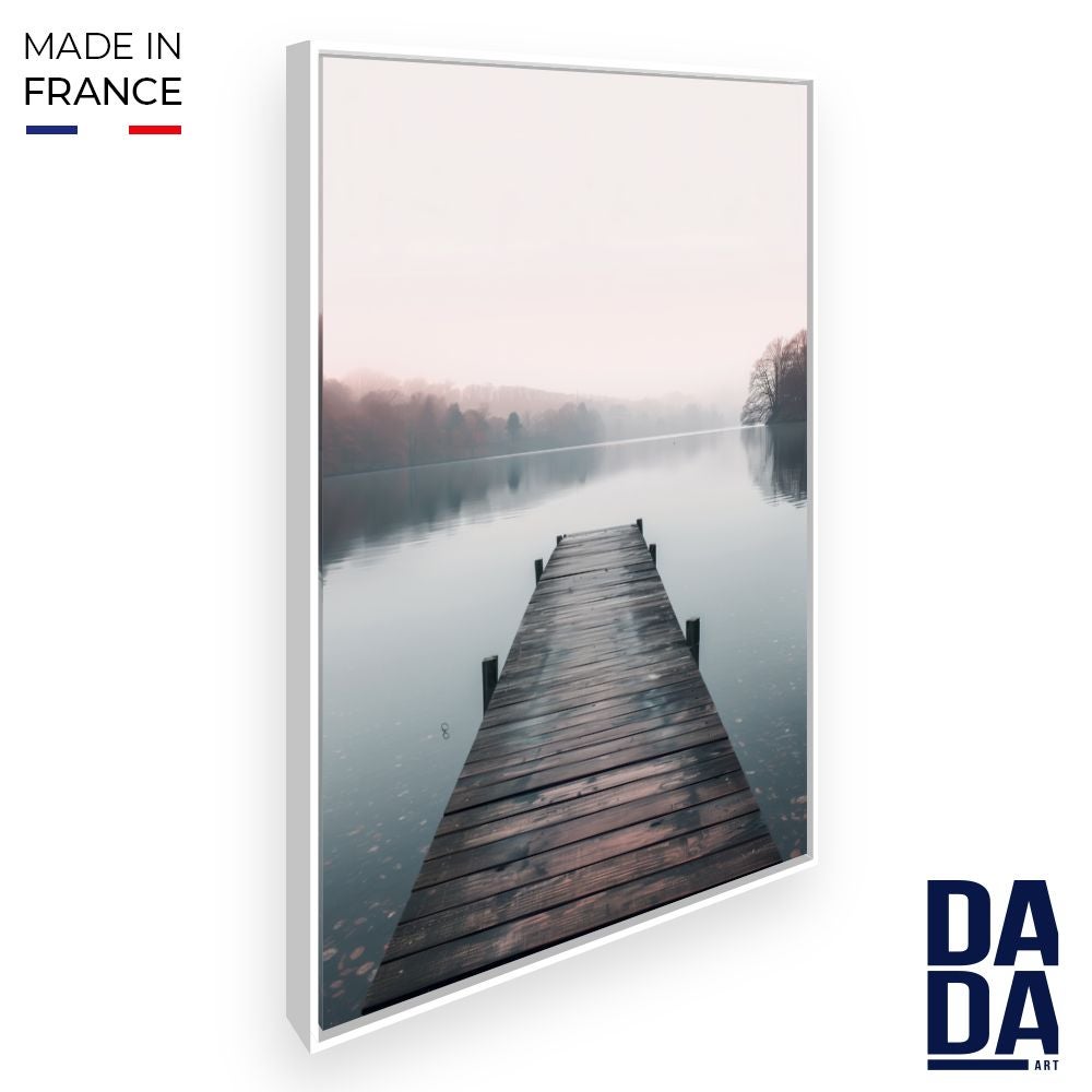Toile encadrée Brume matinale / 72x108cm / Cadre Blanc / Fabriqué en ...