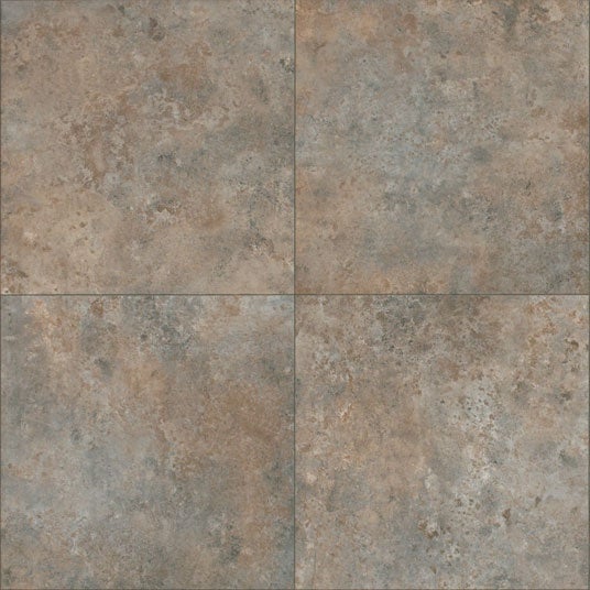 Sol Vinyle Inspiration - Carrelage effet métal - Rouille - Rouleau de ...