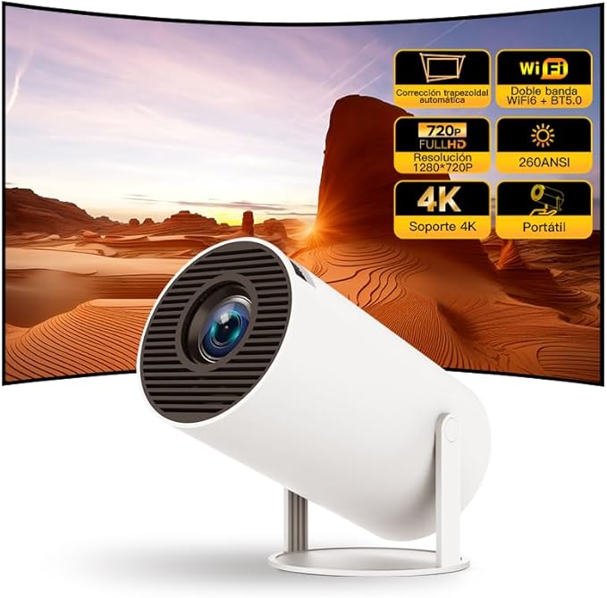 Mini Proyector HY300 con WiFi y Bluetooth, Nuevo Proyector Smart Vision ...