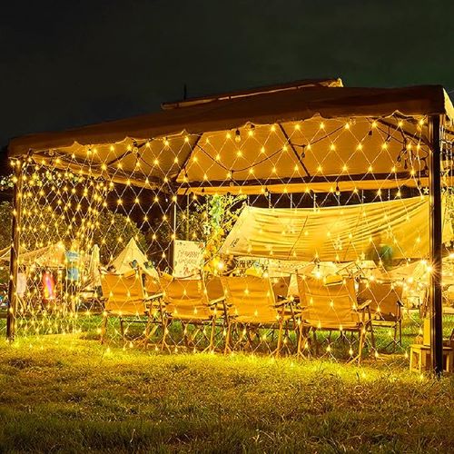 Red de luces led dorado 2 x 1M cable marrón | Leroy Merlin