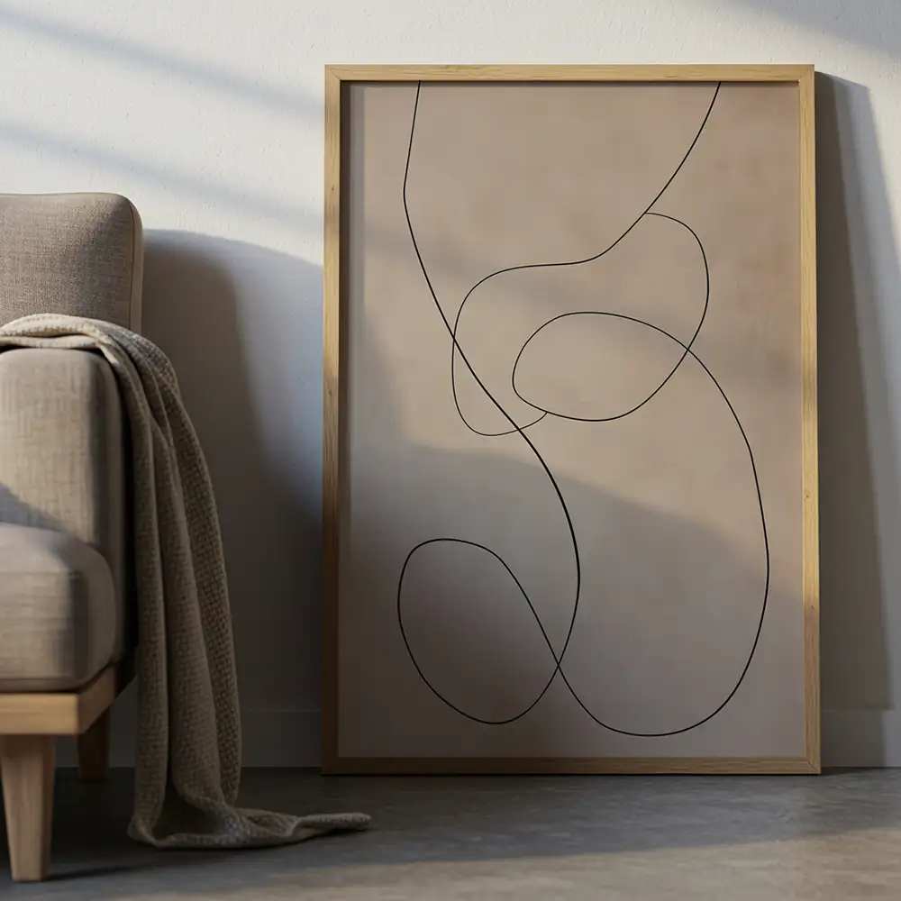 DekoArte – Tableau décoratif mural salon abstrait 50x70 cm | Cadre bois ...