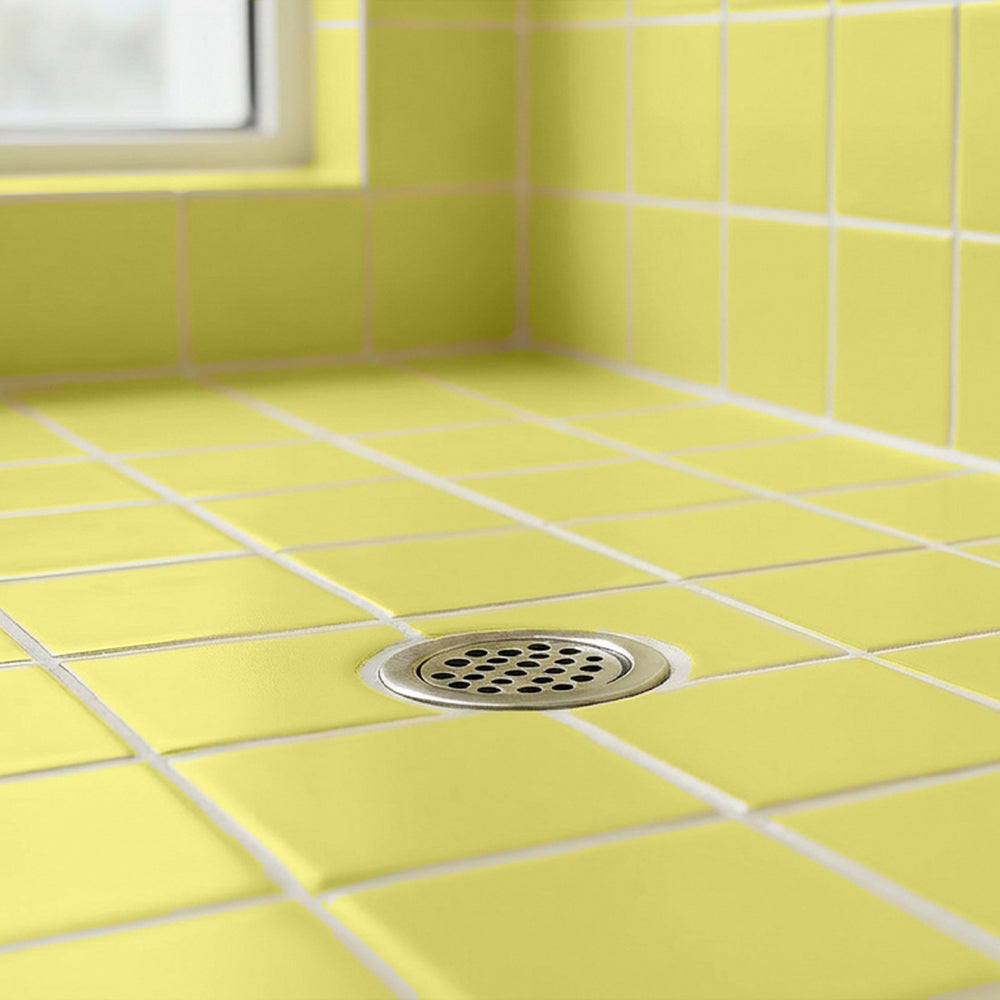 Carrelage Antidérapant 10x10 cm Couleur Jaune Citron (1m2) | Leroy Merlin