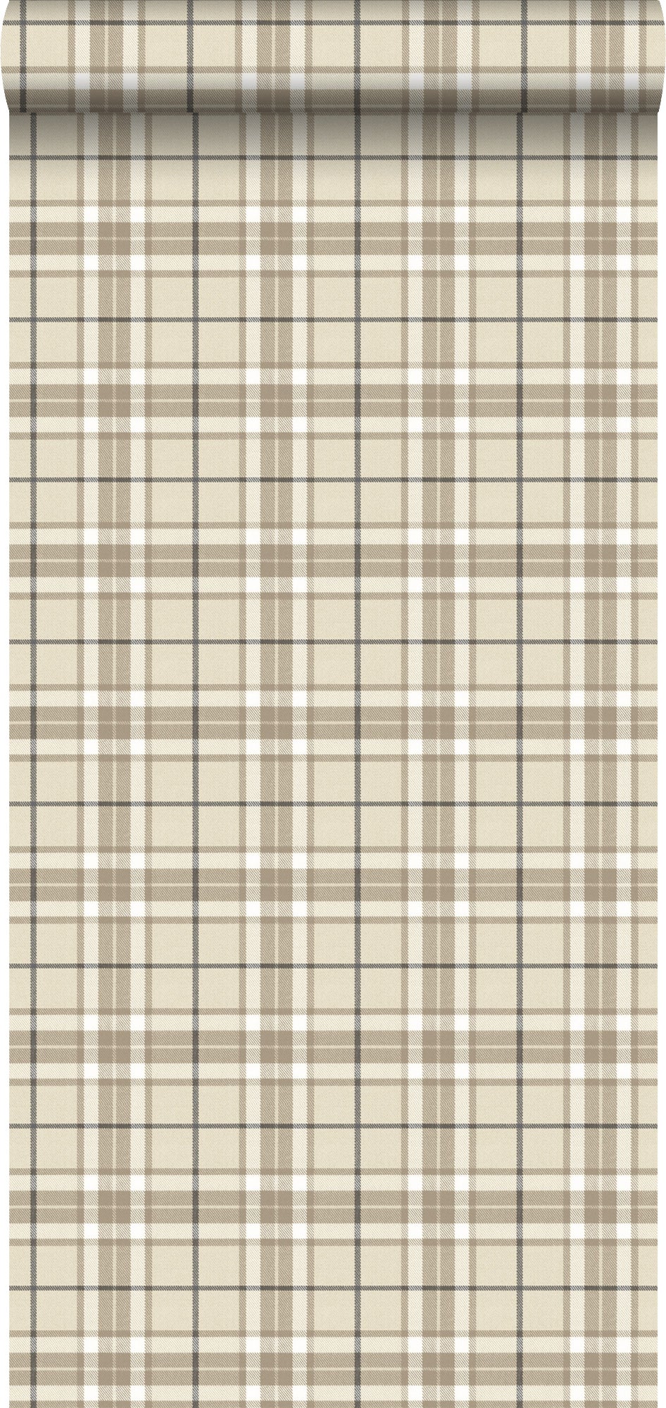 Papel pintado rombo beige y marrón - 53 cm x 10.05 m - ESTAhome | Leroy ...