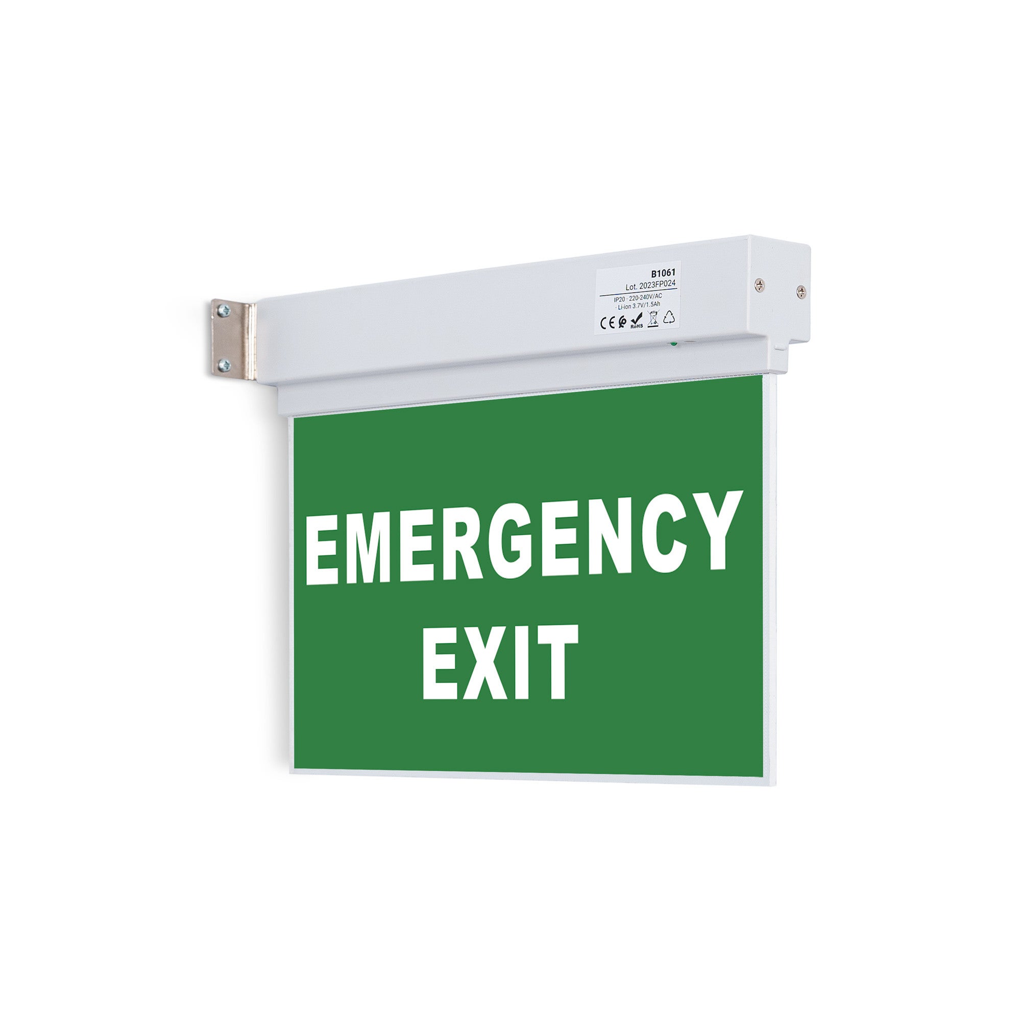 Bloc autonome d'éclairage de sécurité avec pictogramme "EMERGENCY EXIT ...