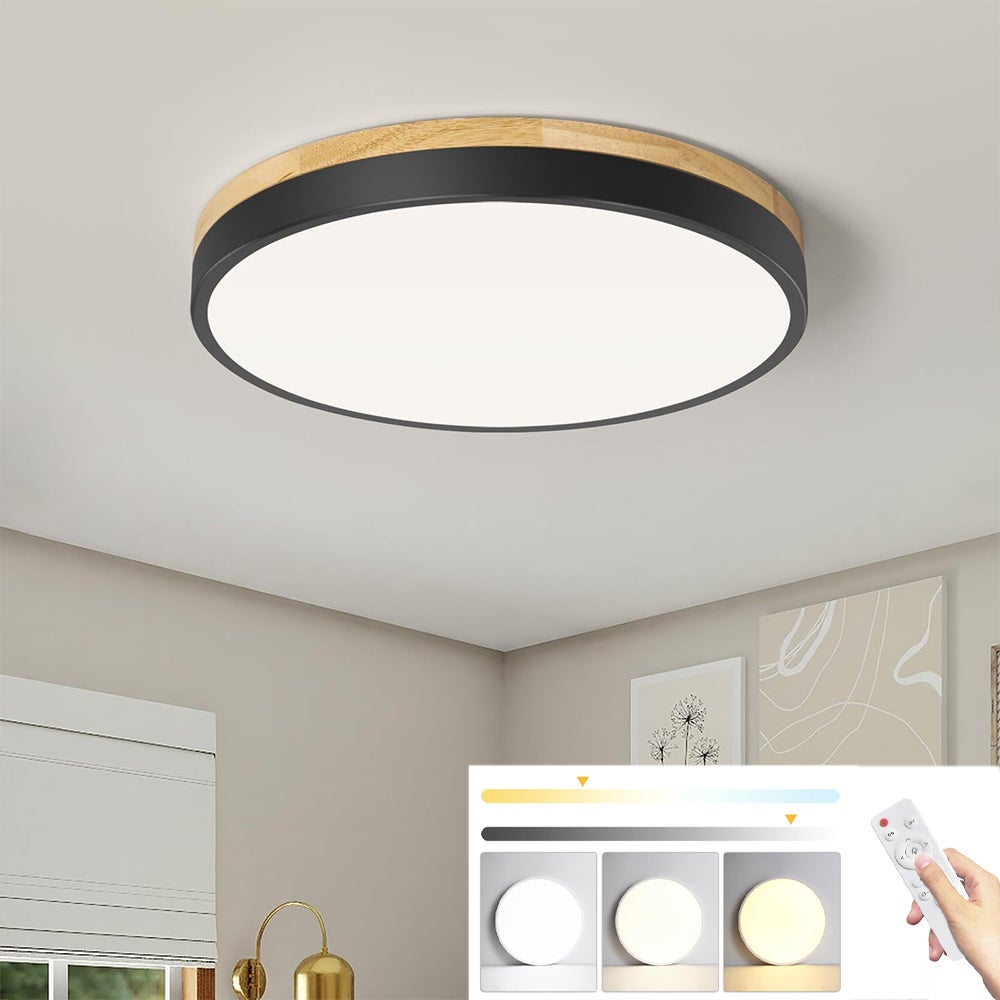 Lámpara LED de 36 W, Lámpara de techo de metal moderna con control ...