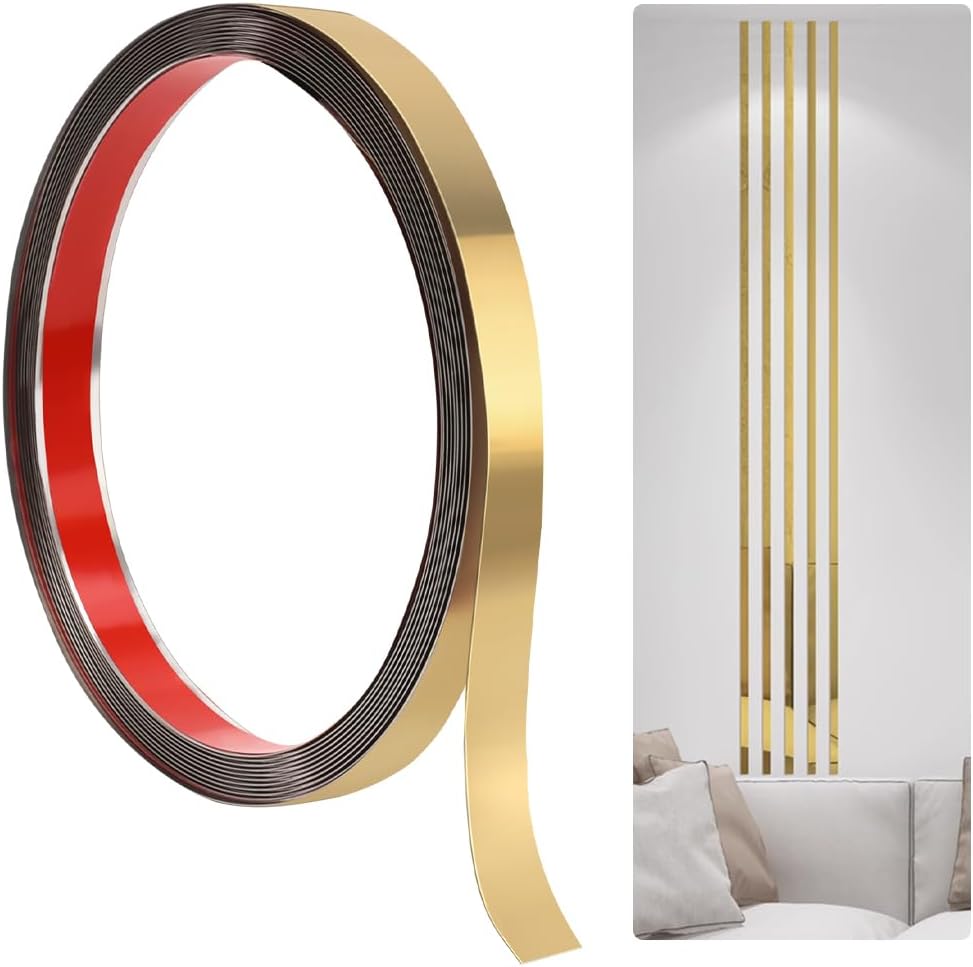 Bande Décorative Dorée 5M en Inox, Garniture Murale Flexible Auto ...