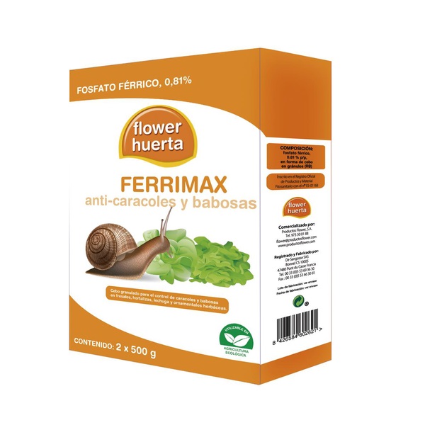 FLOWER HUERTA FERRIMAX ANTI CARACOLES Y BABOSAS 1 kg (2X500) | Leroy Merlin