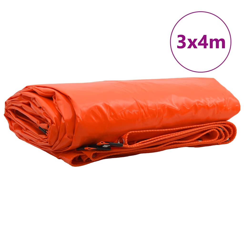 Lona 650g / m² Naranja 3 x 4 m Lona con recubrimiento de PVC | Leroy Merlin