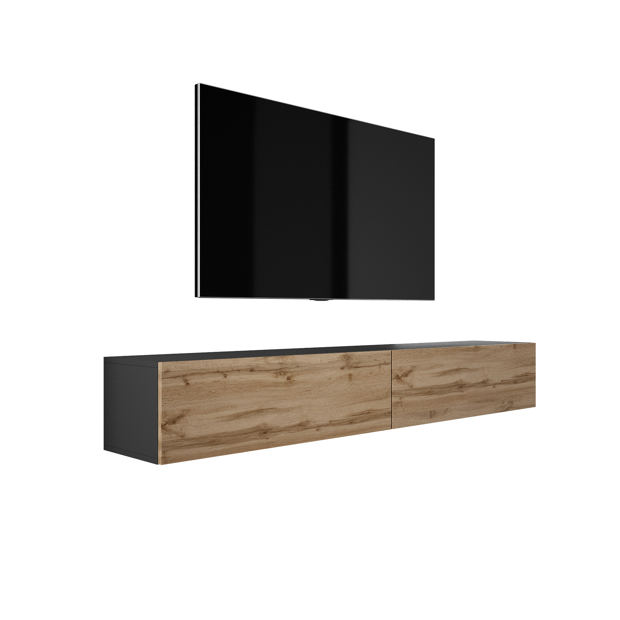 Mueble de TV colgado en la pared, D: A: 2 x 100 cm, A: 34 cm, f: 32 cm ...
