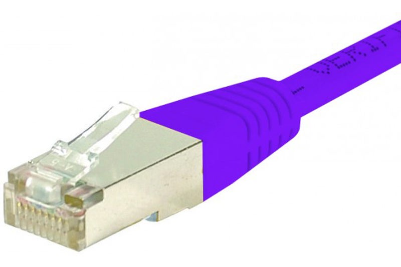 Câble ethernet cat 6 s/ftp violet - 10m CONECTICPLUS | Leroy Merlin
