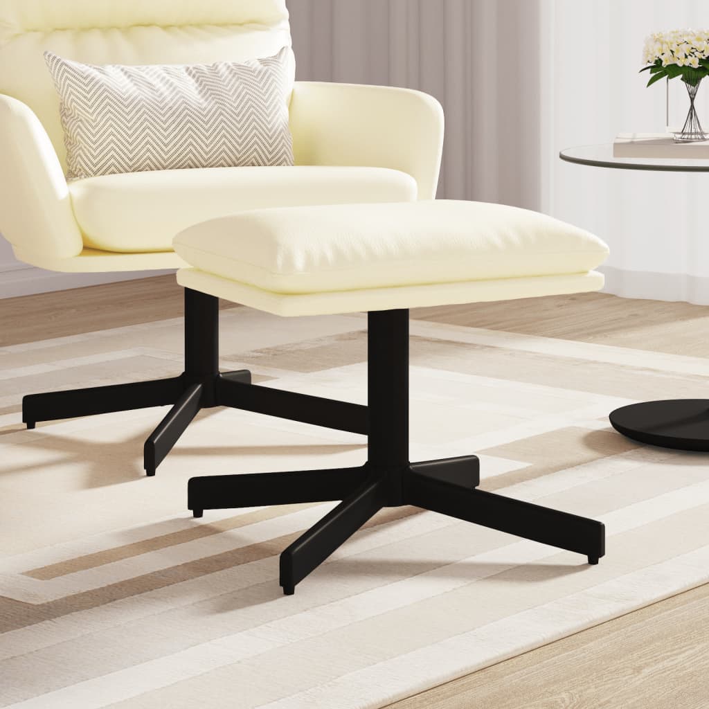 Repose-pied Crème 60x60x36 cm Similicuir vidaXL | Leroy Merlin