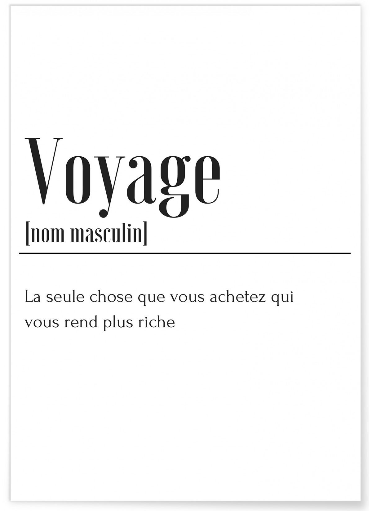 Affiche Définition Voyage - Format A3 - | Leroy Merlin
