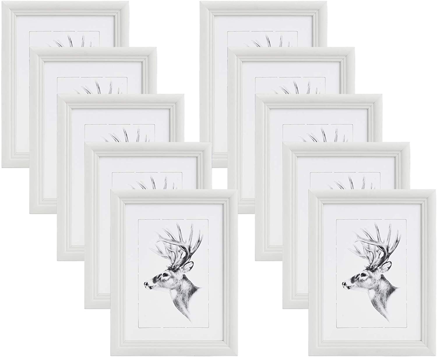 WOLTU 10x Cadre Photo 21x29,7cm A4 Cadre en Bois et Verre décoration ...