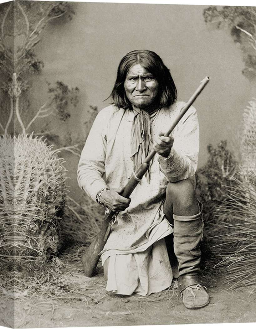 Peinture, impression sur toile Chefs indiens, Geronimo, Apache, 1886 ...