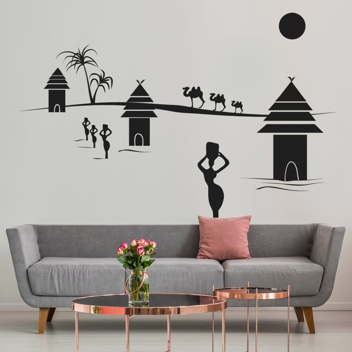 Sticker Mural - Afrique - Noir - 337x516 cm | Leroy Merlin