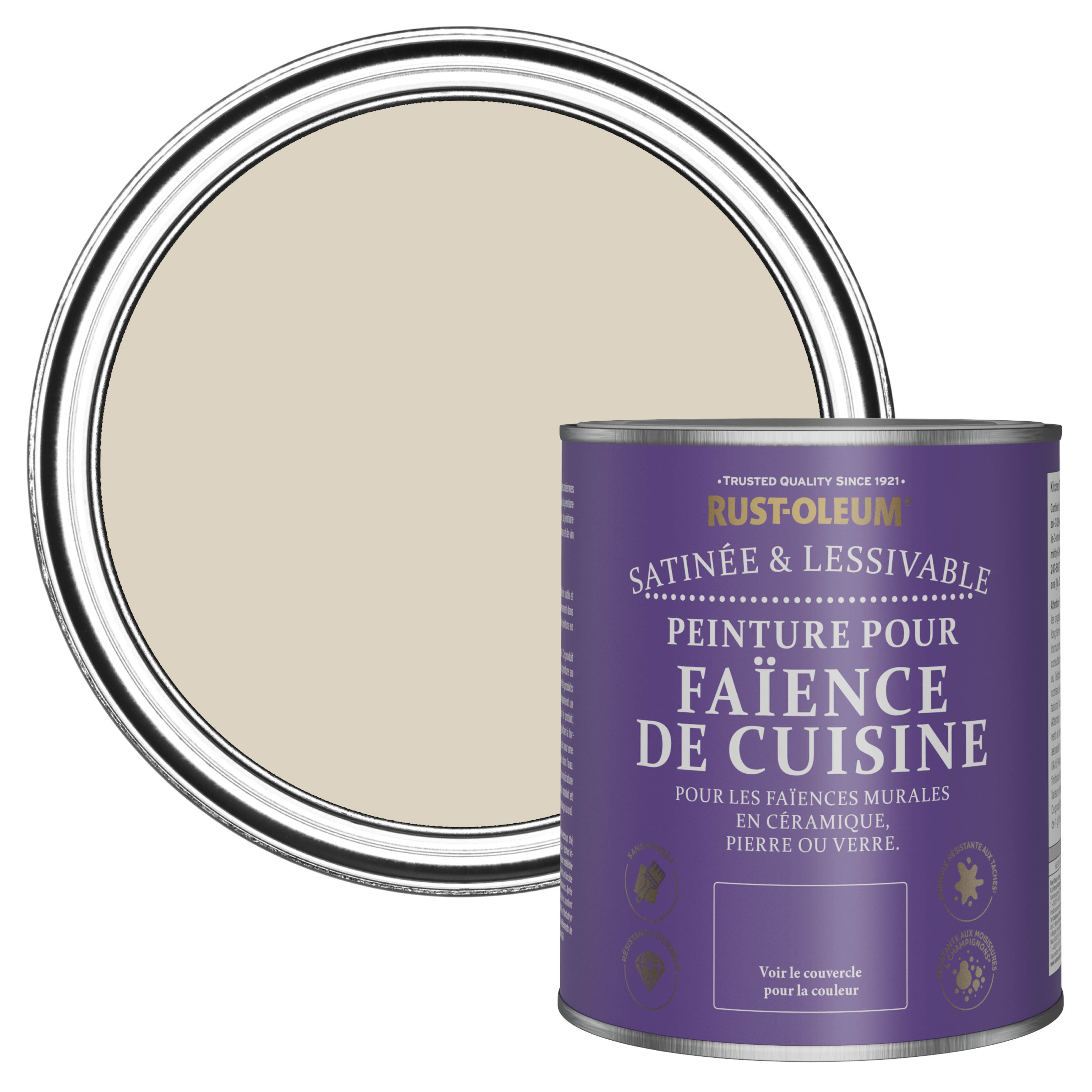 Rust-Oleum Peinture Beige pour Faïence de Cuisine, Satin - Jute 750ml ...
