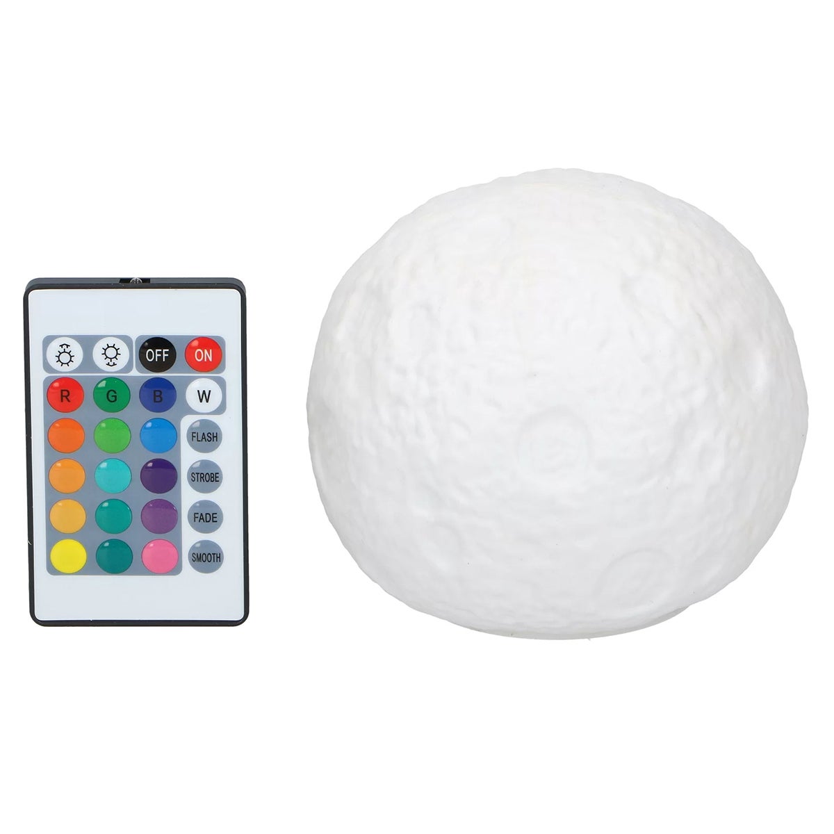 LAMPADA DA TAVOLO LUNA LUCE LED RGB CON TELECOMANDO MOON LAMP 11,5CM A ...
