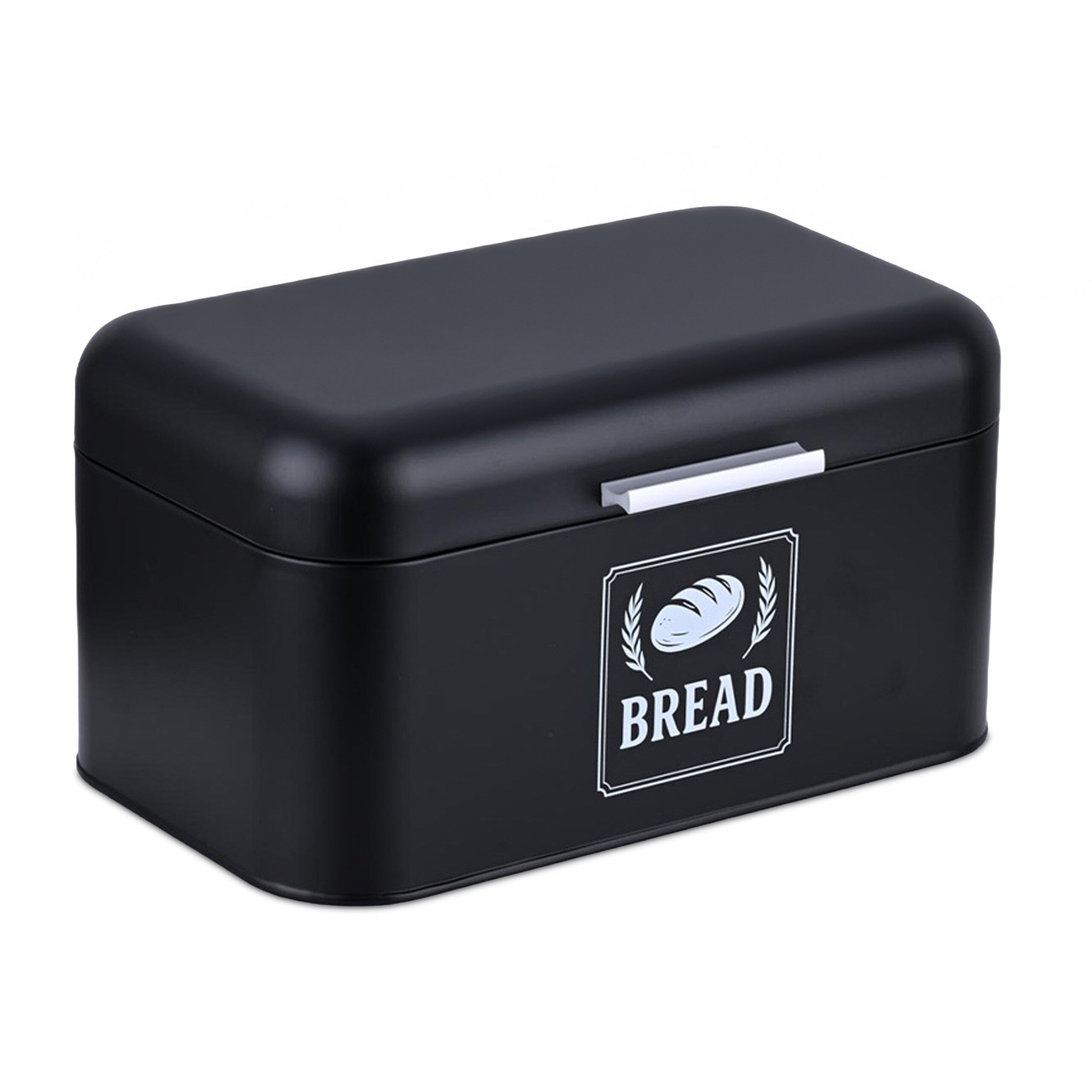 Panera Relaxdays, caja de pan con tapa y asa, HBT: 16,5 x 30 x 19 cm ...