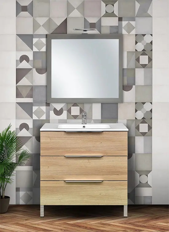 FIRENZE 70 cm meuble de salle de bain en chêne naturel | Leroy Merlin