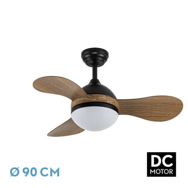 Ventilador de techo LED "Sólido" regulable con control remoto (24W 3CCT ...