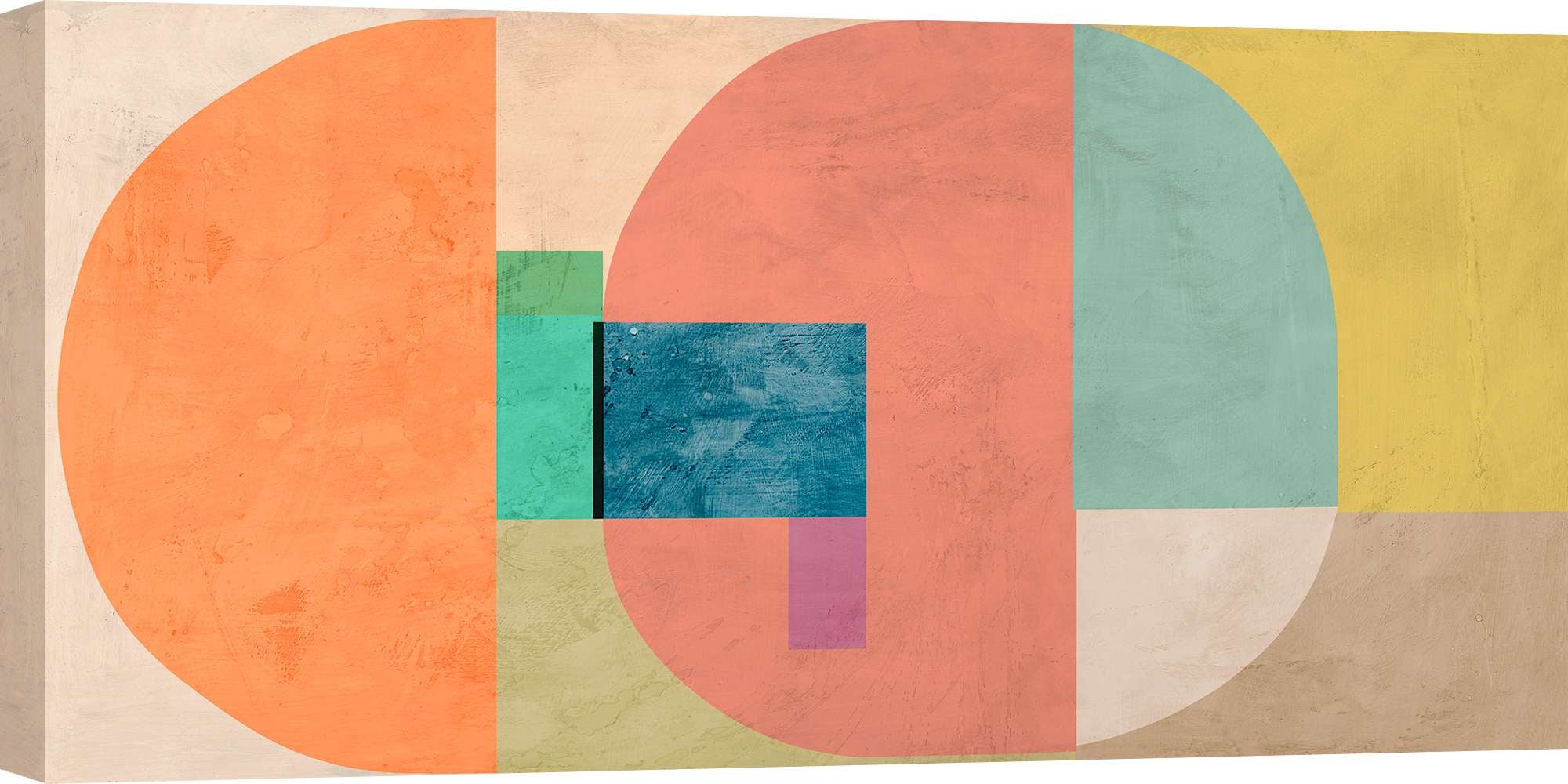 Peinture géométrique colorée - impression sur toile - Sonne Taylor ...