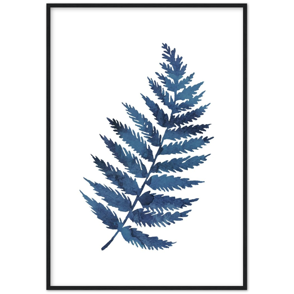 Lámina decorativa para enmarcar BLUE FERN I 30x40 cm | Leroy Merlin