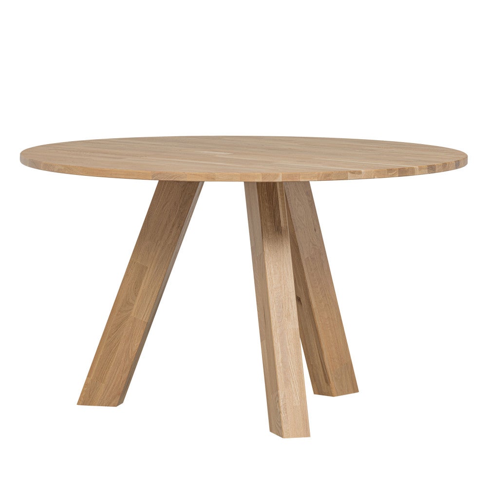 Table à manger 4 personnes ronde en bois - Bois clair | Leroy Merlin