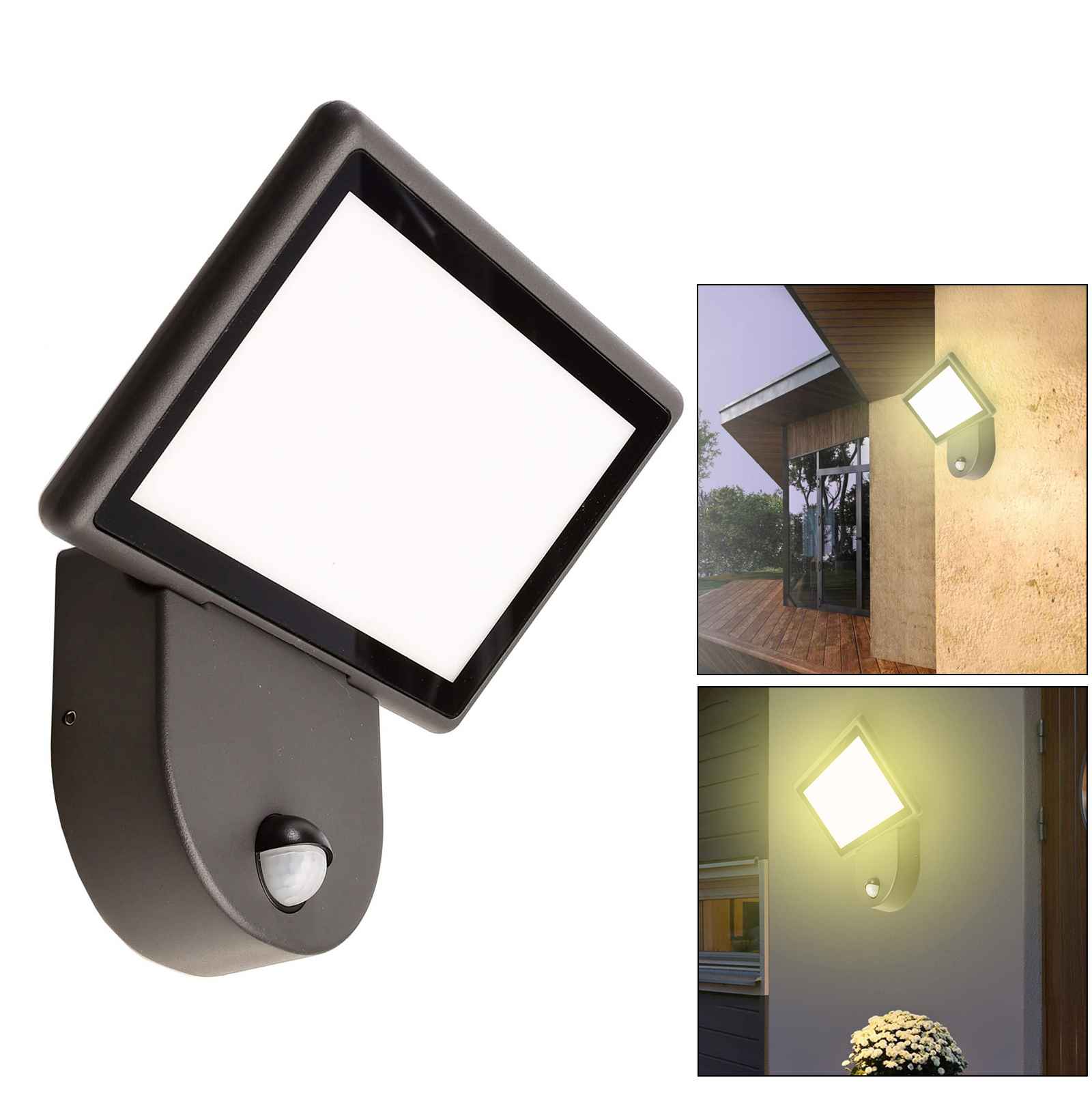 ALKES LED APLIQUE 21W LÁMPARA DE PARED IP65 LUZ DE JARDÍN ENTRADA ...