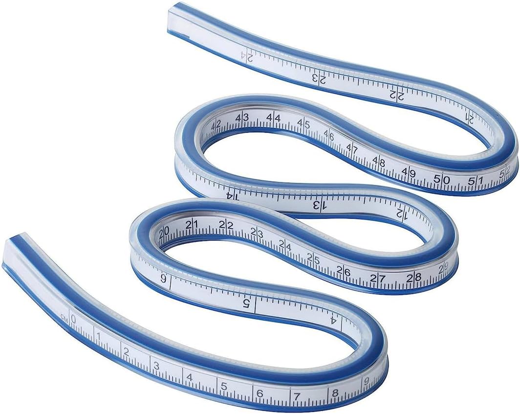 Ègle Flexible, 60cm Regle Courbe, Flexible Regle Plastique Souple ...
