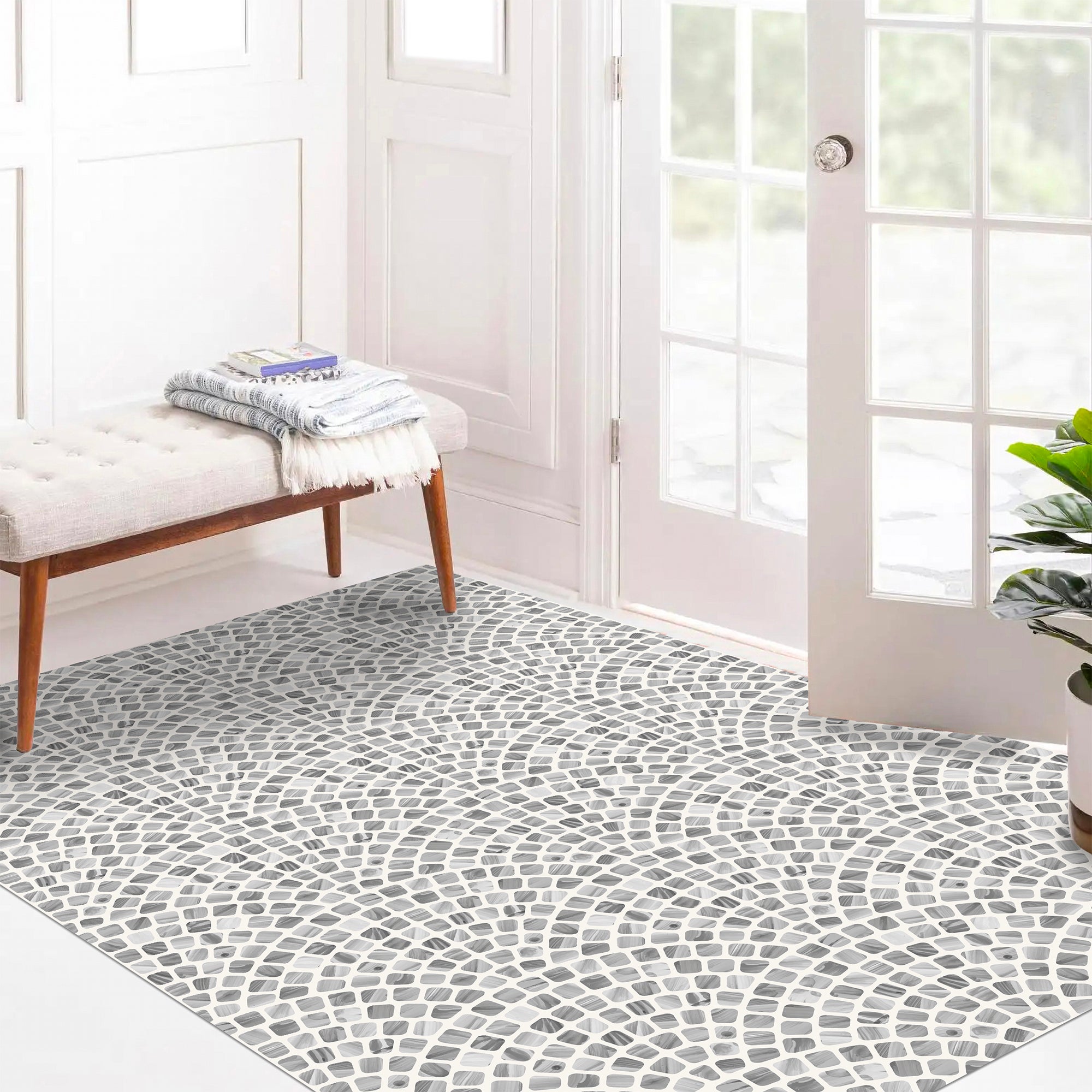 Tapis/ Motifs géométriques concentriques / 61x91 cm - RECTANGLE/ Créé ...