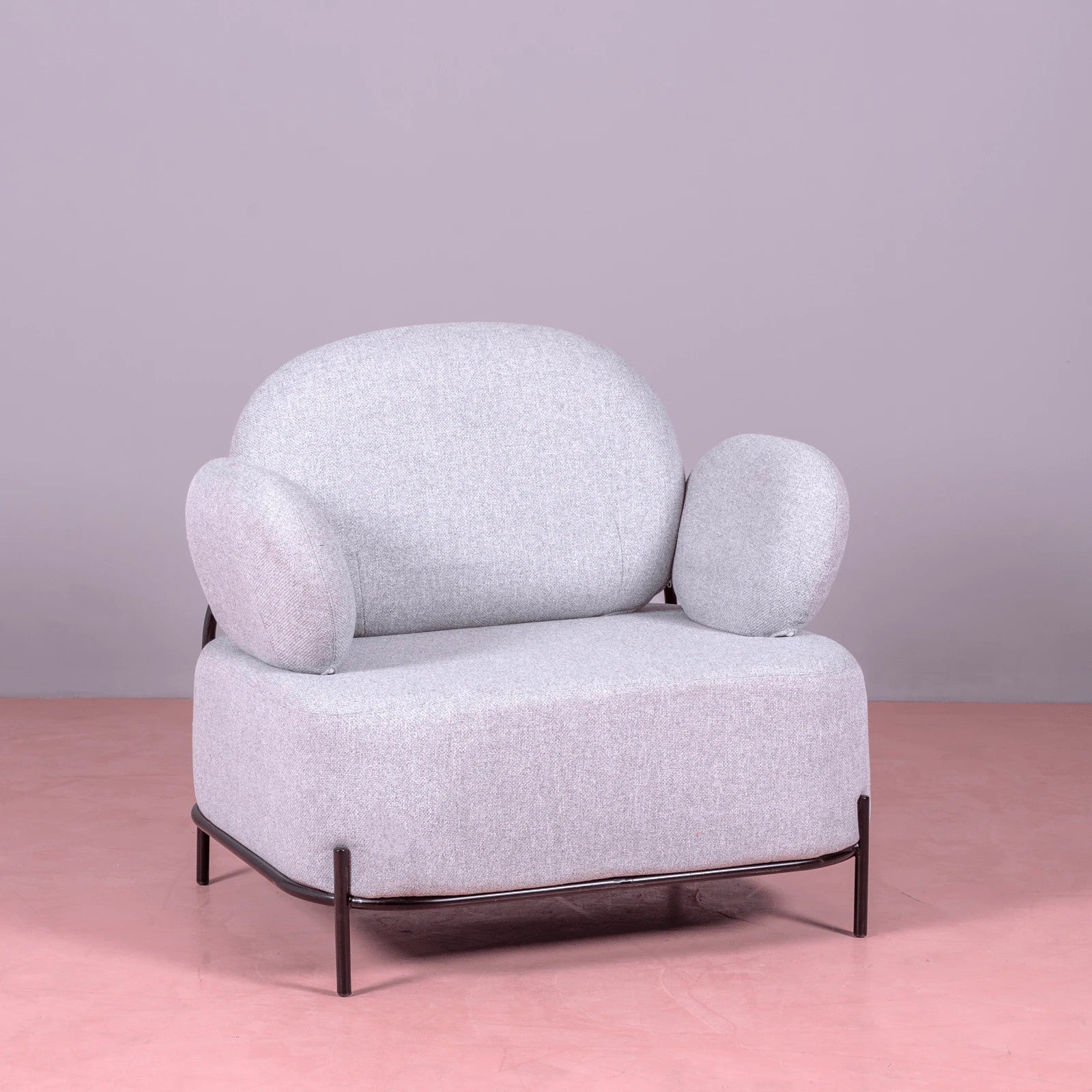 Canapé 1 place au design minimaliste avec accoudoirs - Clair | Leroy Merlin