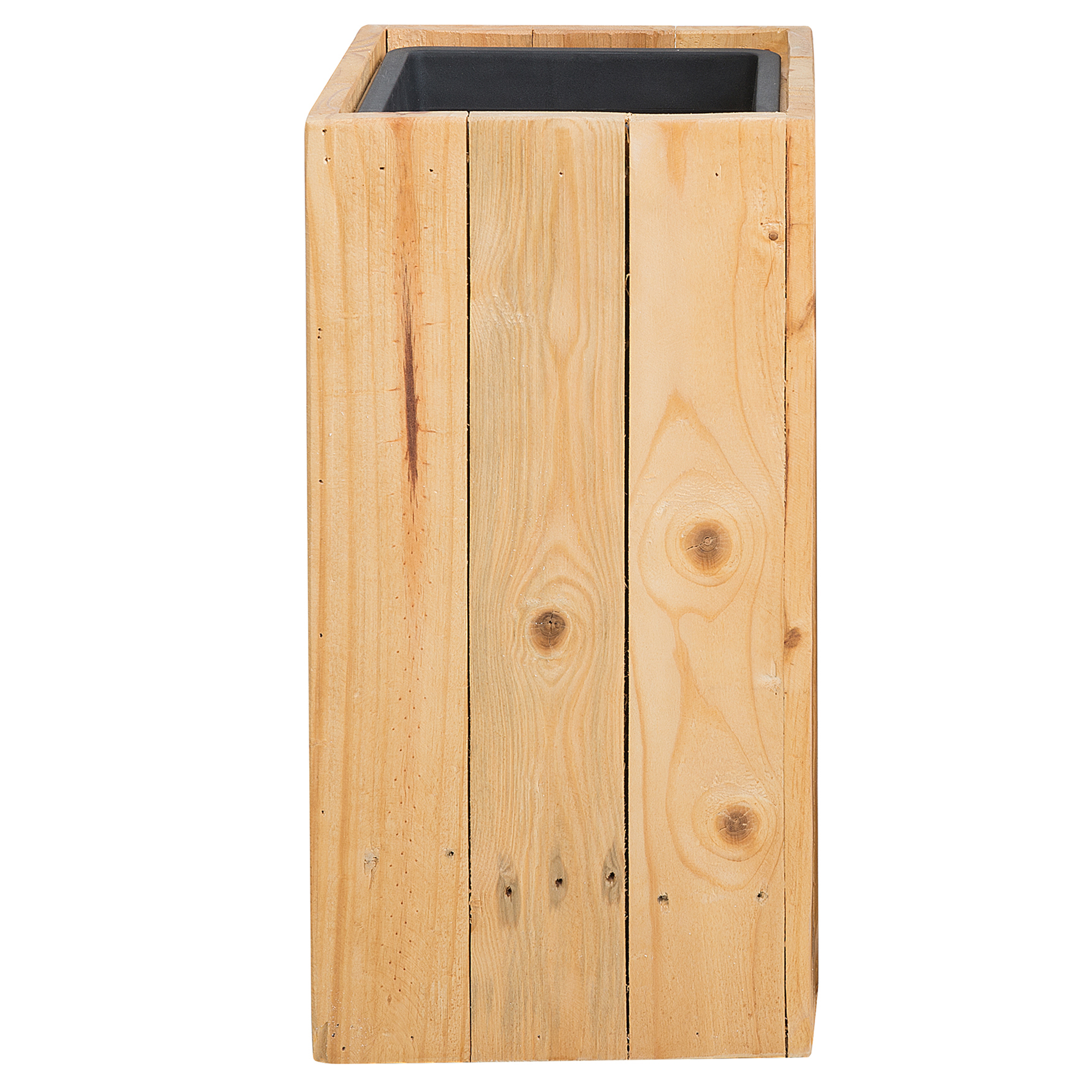 Beliani Cache-pot en bois 24 x 24 x 50 cm SYKIA | Leroy Merlin
