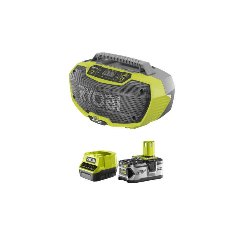 Pack RYOBI Radio d'atelier stéréo 18V One+ R18RH-0 - 1 batterie 4.0Ah ...