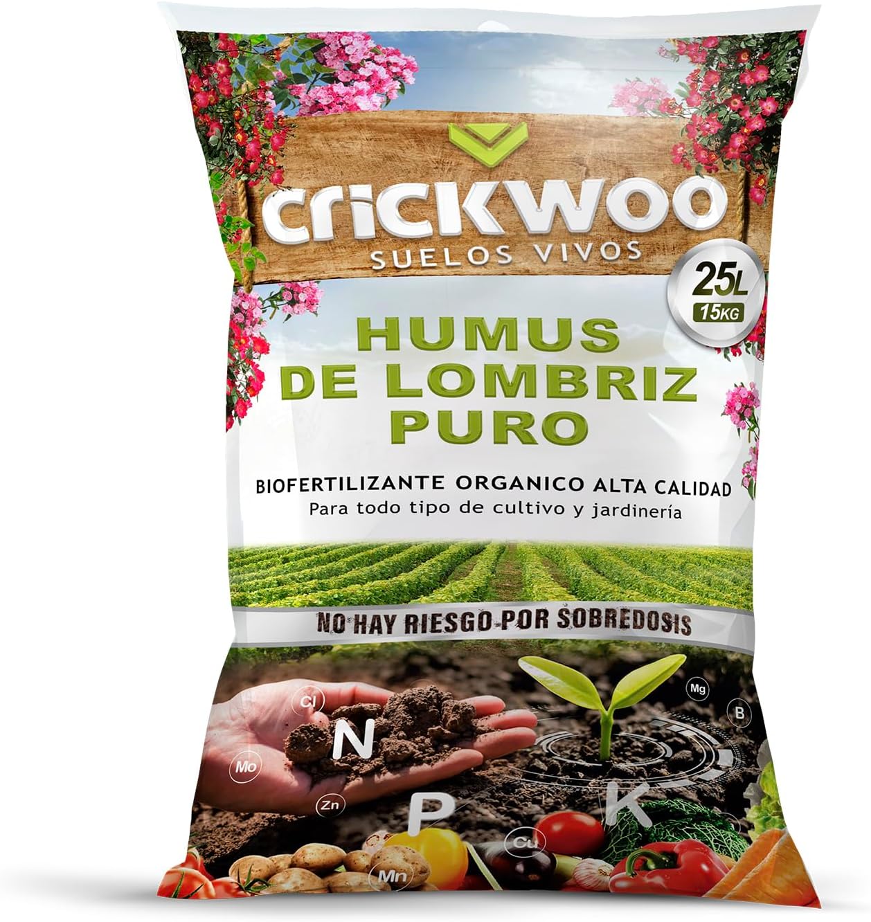 CRICKWOO - 100% Humus de Lombriz – 25 L – 15 Kg | Leroy Merlin