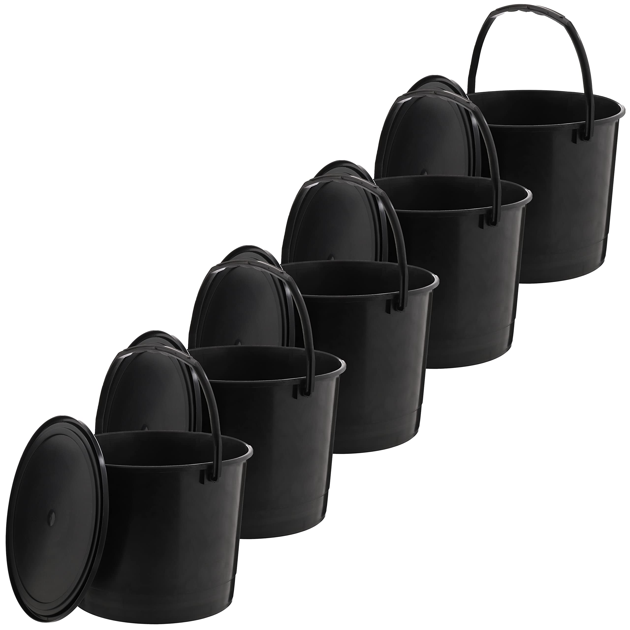 MiG Secchio con coperchio, in plastica, da costruzione, per cucina, in ...