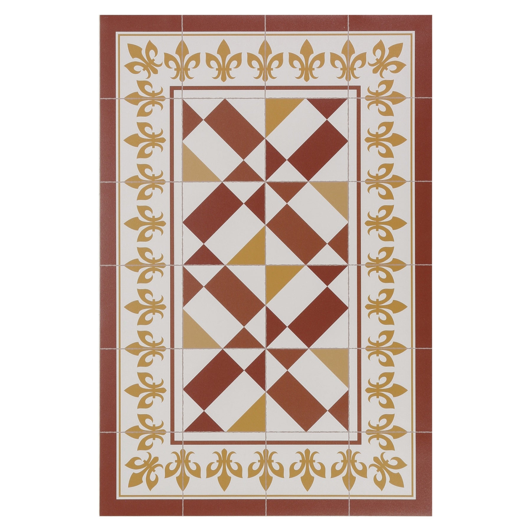 Tapis en vinyle de carreaux hydrauliques modernistes LEDA 120x120cm ...