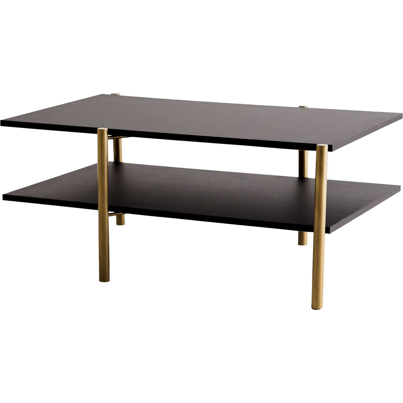 Table basse Rave Basic 100 x 65 x 45 cm 100 x 65 x 45 cm Or et noir ...