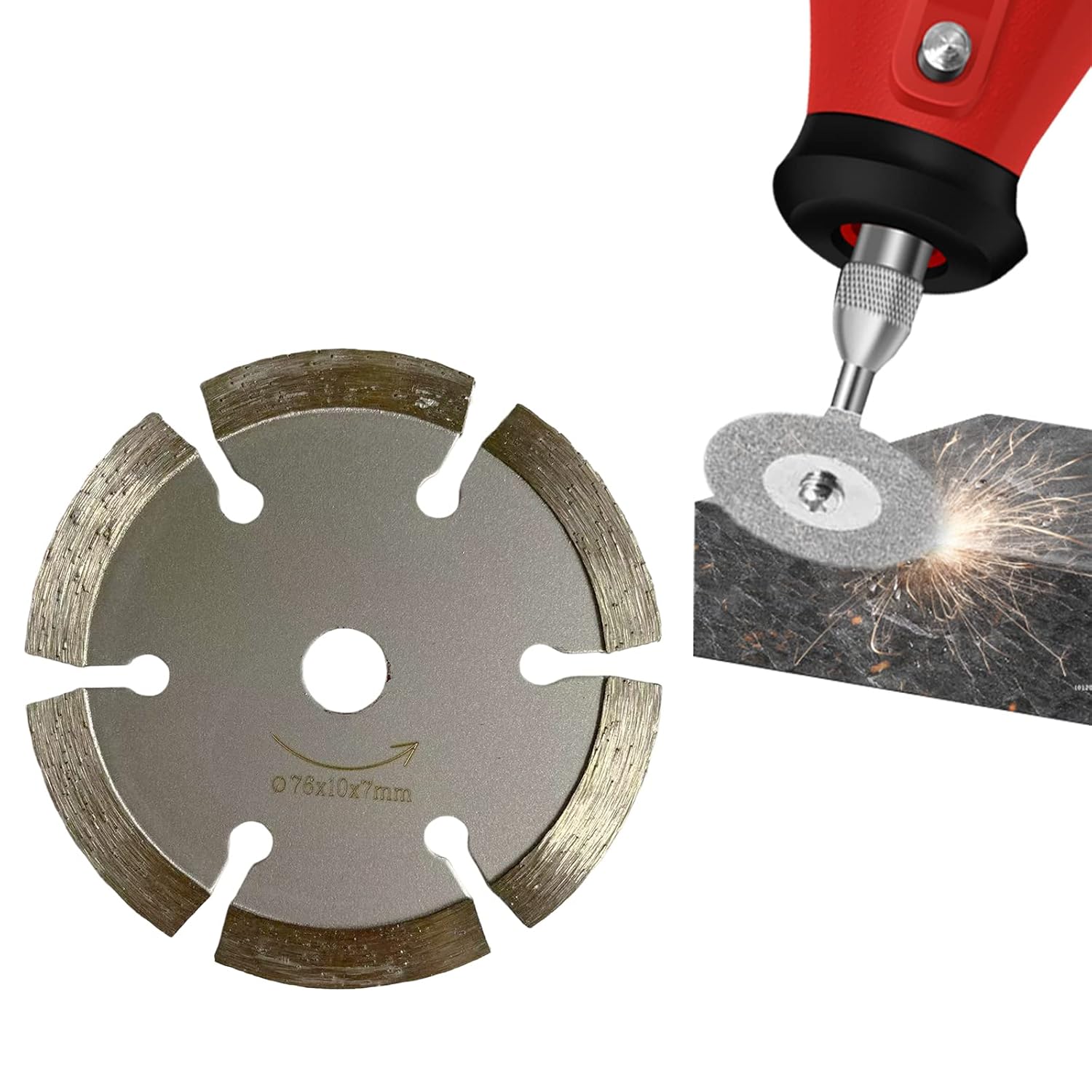 10 Disques Diamant 76mm – Coupe Pierre, Carrelage, Disques à Tronçonner ...