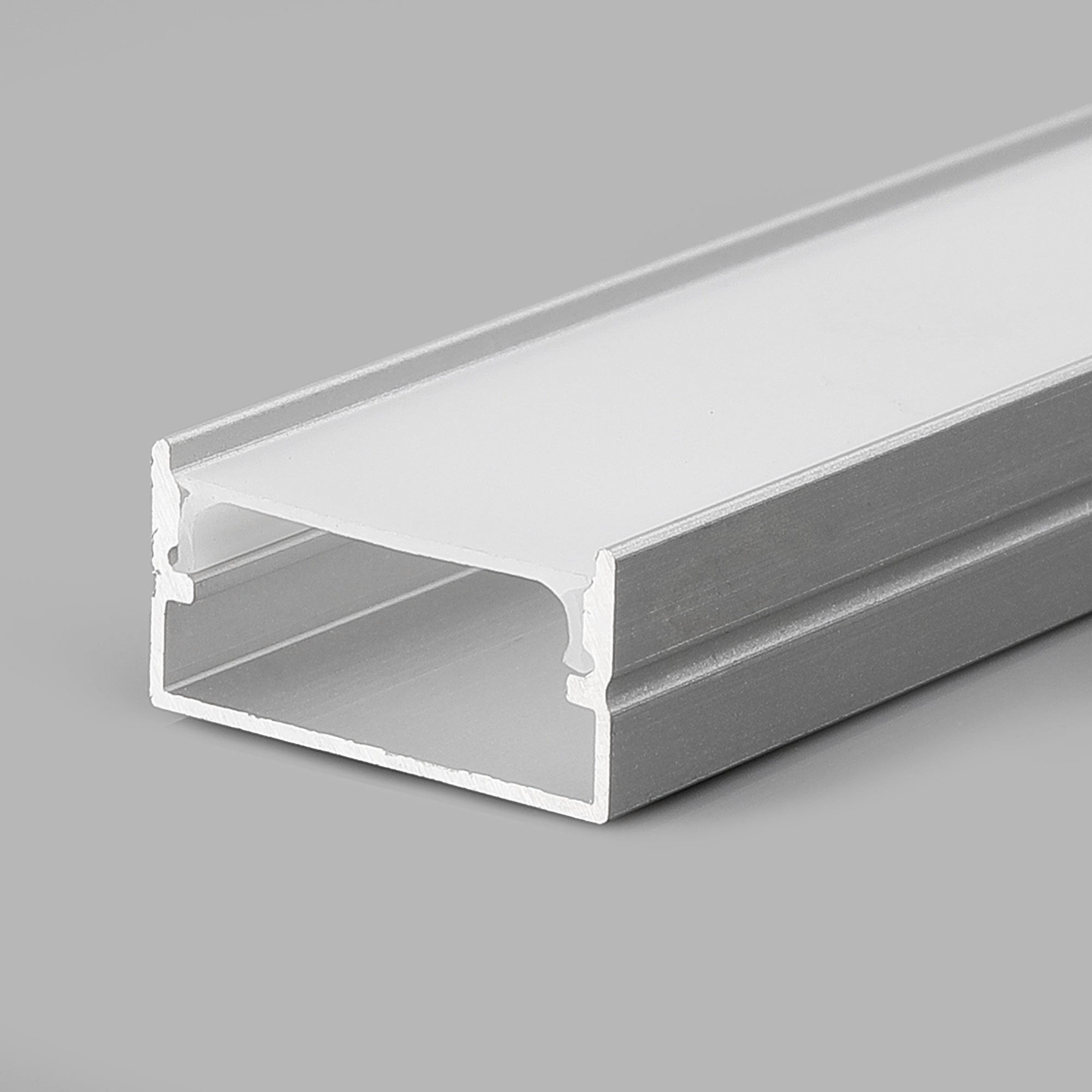 Perfil tira LED superficie - 10x30mm - Con difusor - 2 metros - Plata ...