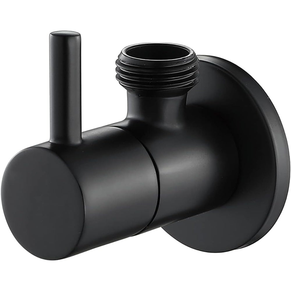 Noir Robinet D'arret WC Laiton Vanne D'arret de Robinet 1/2" x 1/2 ...