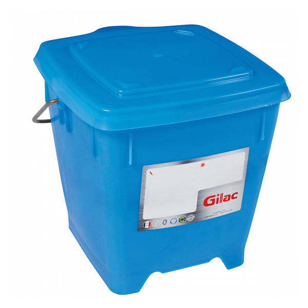 Seau carré 12 L + couvercle étanche - bleu | Leroy Merlin