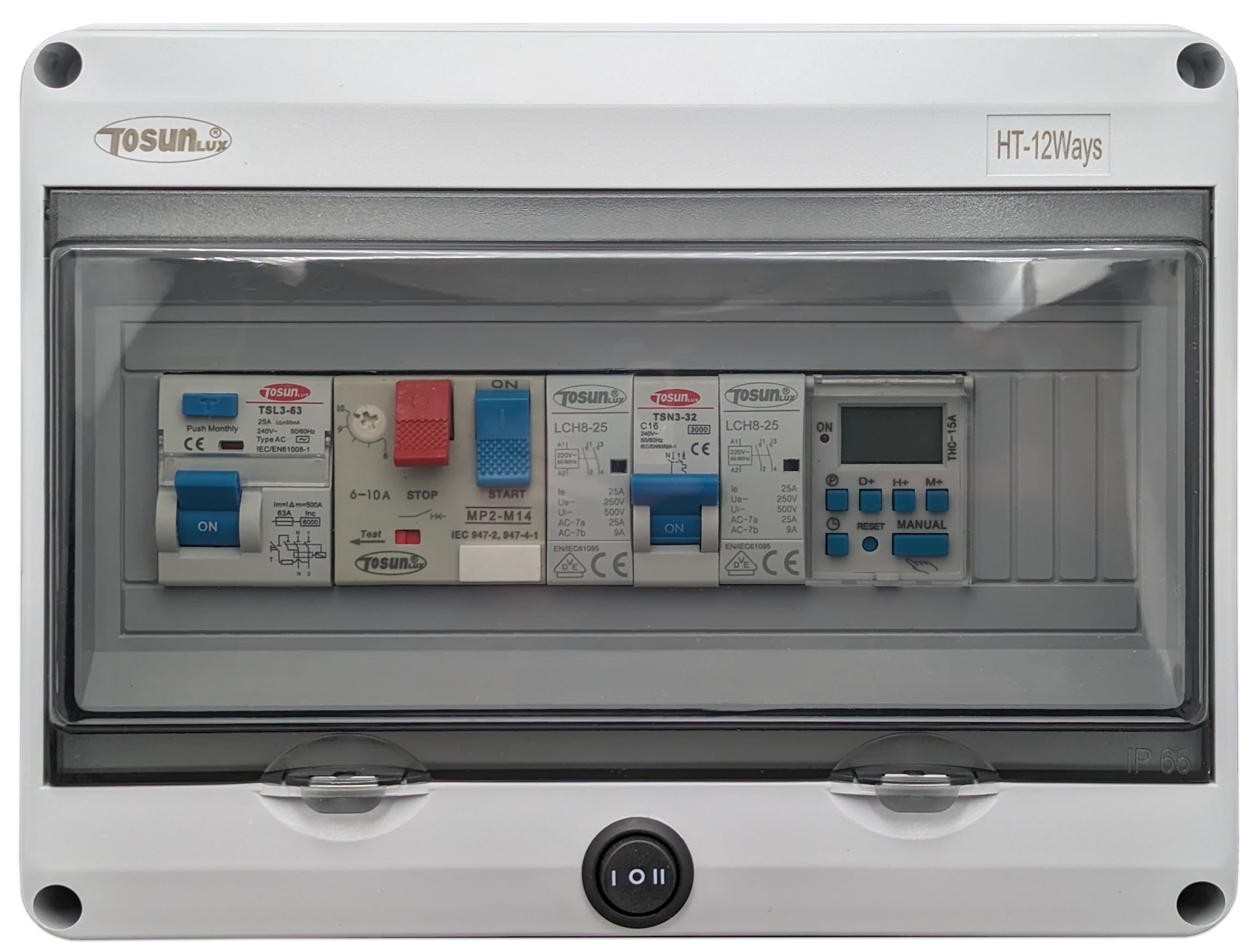 Tosun Cuadro Eléctrico Piscina Equipado con Guardamotor y Reloj ...
