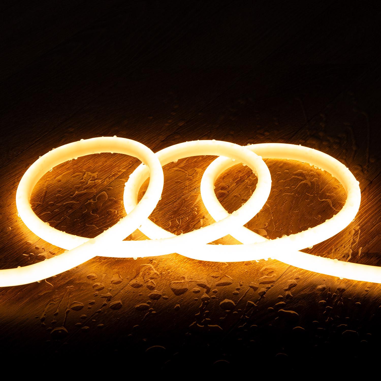 Ledkia Tira Neón LED Regulable 220V Circular SFLEX17 IP65 Corte 100 cm ...