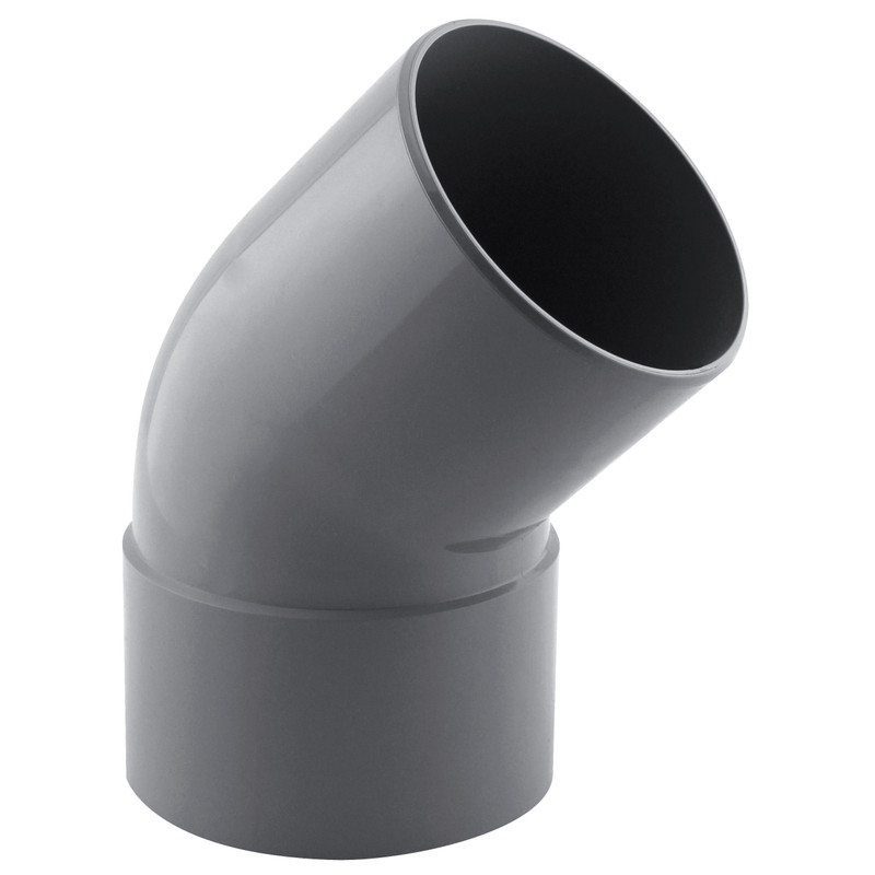 PVC Evacuación Coude Pro rango 45° masculino/femenino Ø110 | Leroy Merlin