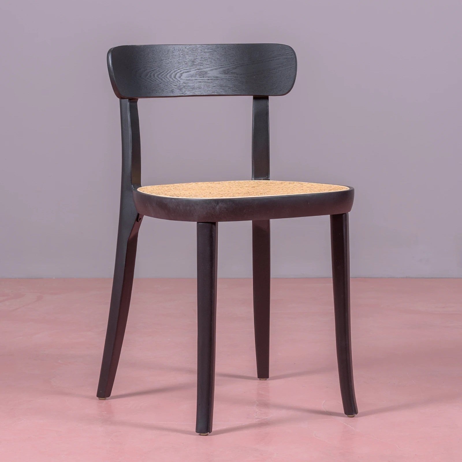 Chaise design en bois de frêne et assise en rotin naturel - Tours ...