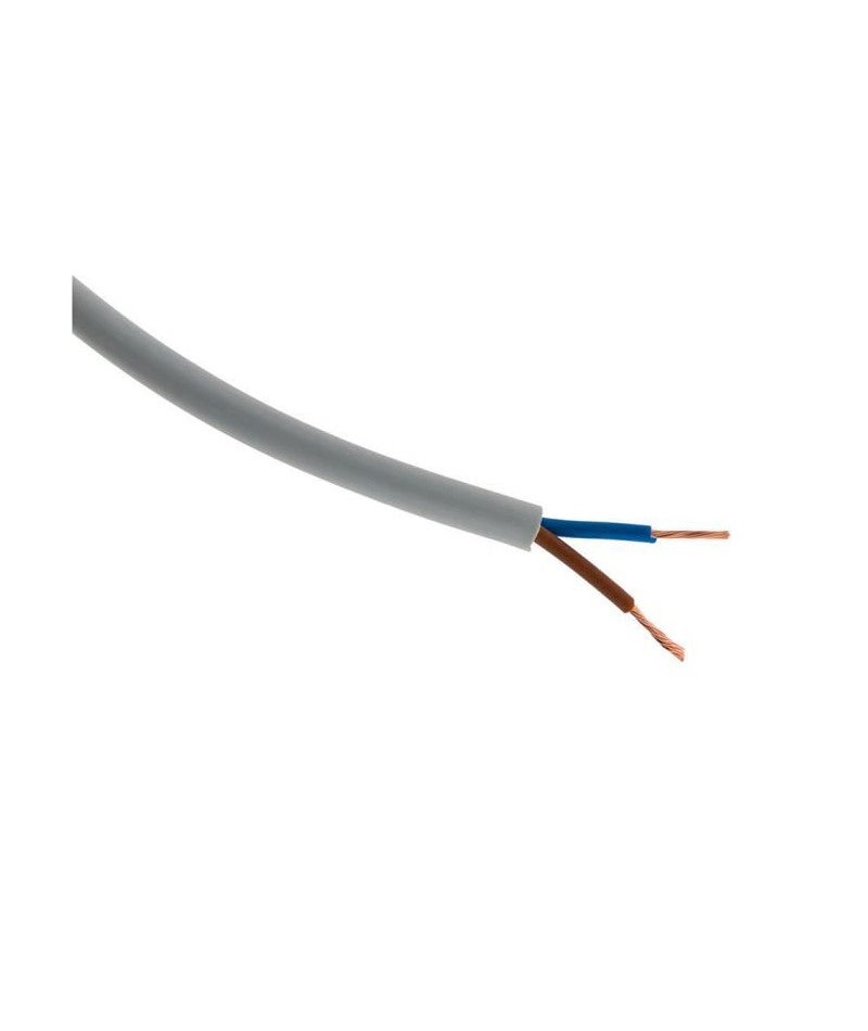 Câble électrique H05VV-F 2x1mm² gris - 25m - Zenitech | Leroy Merlin