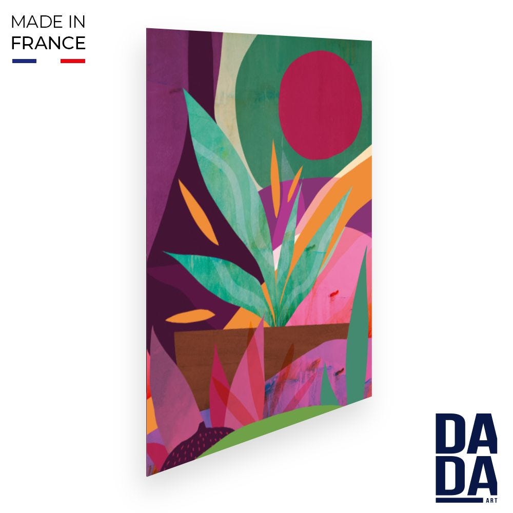 Affiche Feuillage Vibrant 50x70cm Fabriqué En France Dada Art