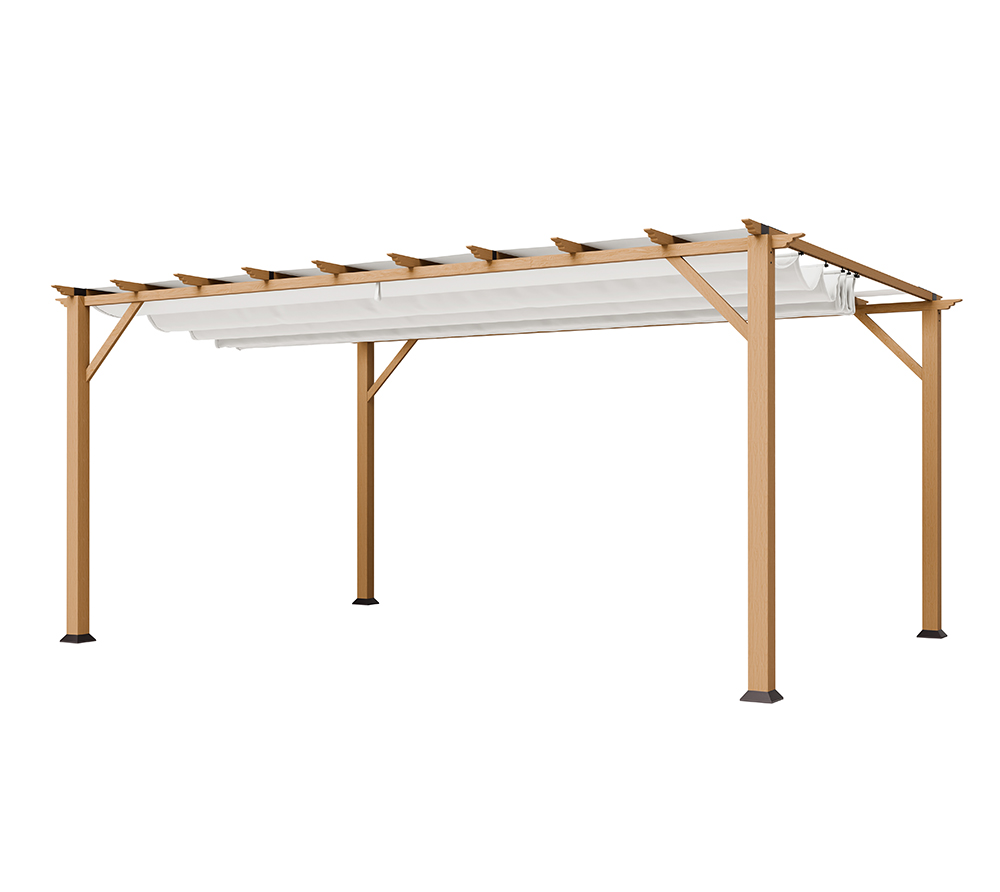 Paragon Outdoor Pergola en aluminium Florenz 1116 | Aspect bois brun ...